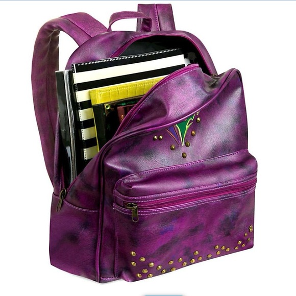 Disney | Accessories | Disney Descendants 2 Mal Backpack Purple Back ...